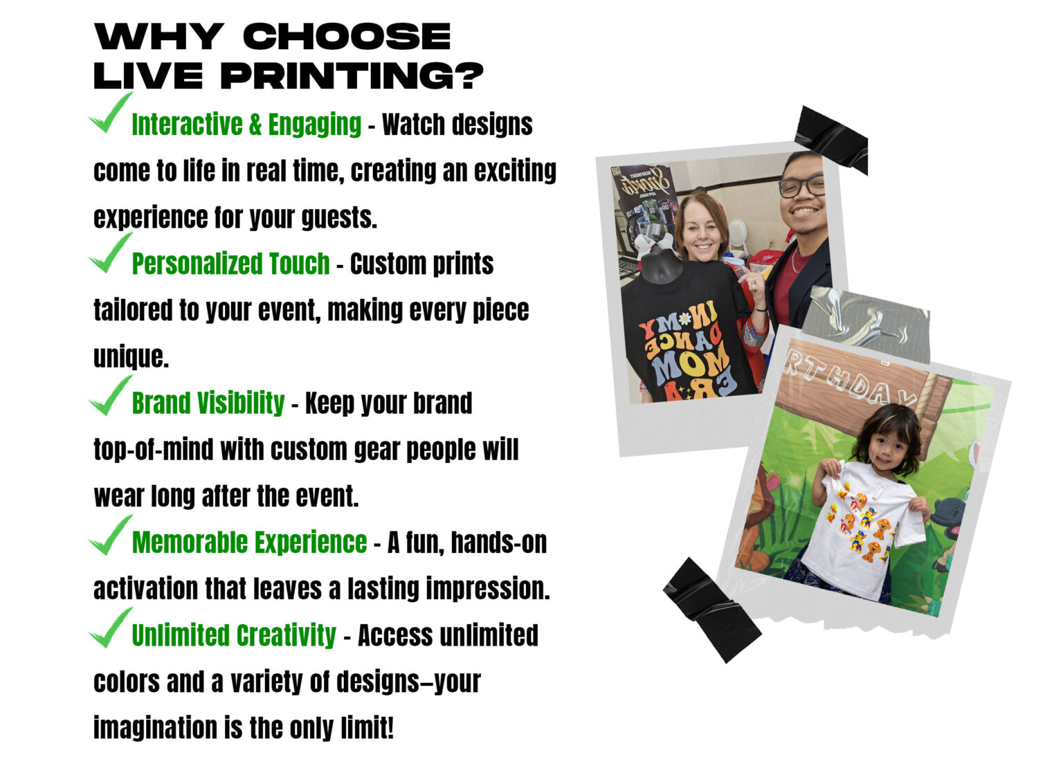 Live Printing - Six Finest